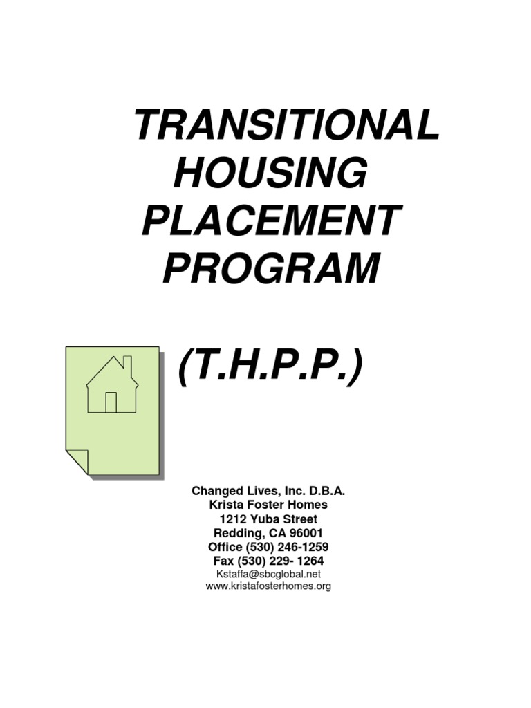 Transitional Housing Placement Program (T.H.P.P.) | PDF | Mentorship | Youth