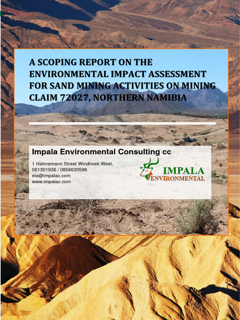 EIA for Sand Mining in Namibia | PDF | Environmental Impact Assessment ...