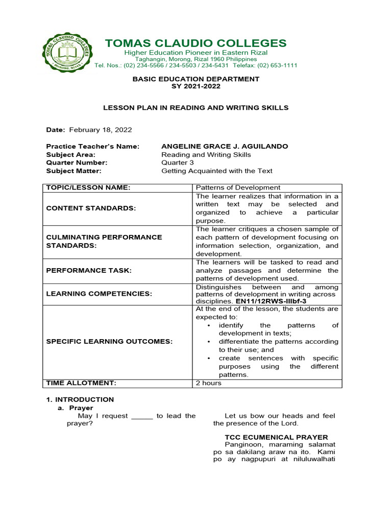 LP Patterns of Development | PDF