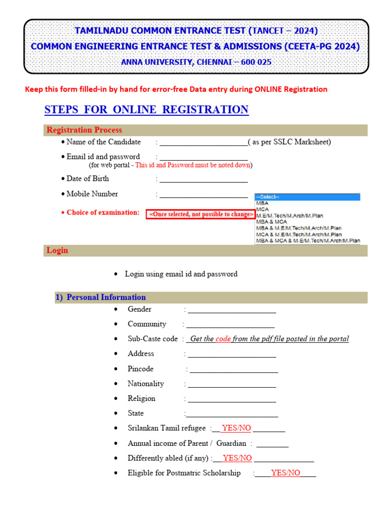 Procedure For Online Registration 2024 | PDF | Career & Growth | Business