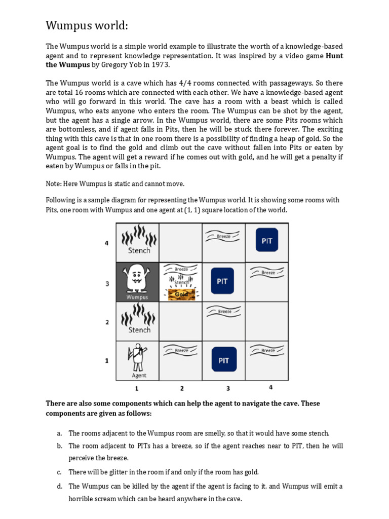 Wumpus World | PDF | Logic | Cognitive Science