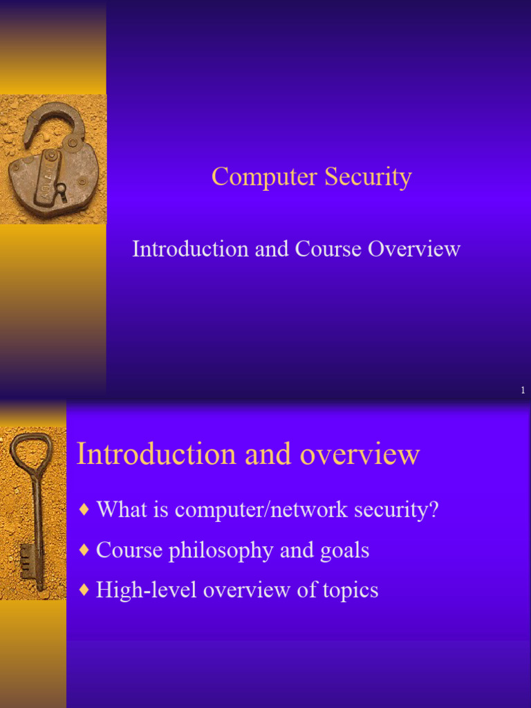 Unit 1a | PDF | Information Security | Security