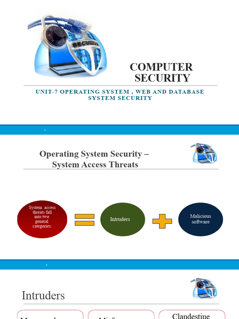 Unit 7 Pdf Computer Security Security