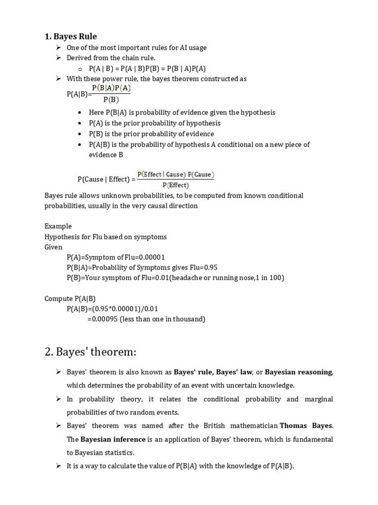 Bayes Rule, Bayesian Model | PDF | Bayesian Inference | Probability