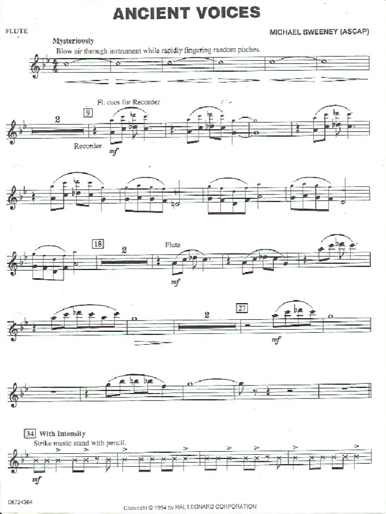 Ancient Voices - Parts | PDF