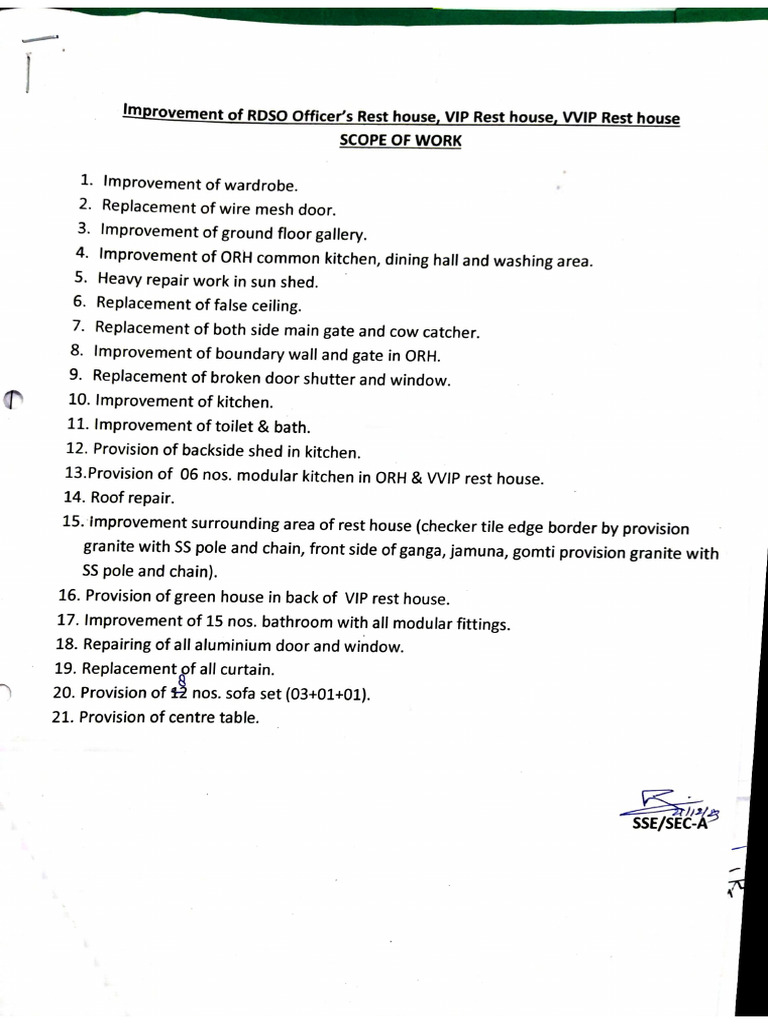 Scope of Work | PDF