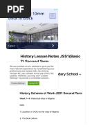First Term Exam On History For Jss2 2022 | PDF