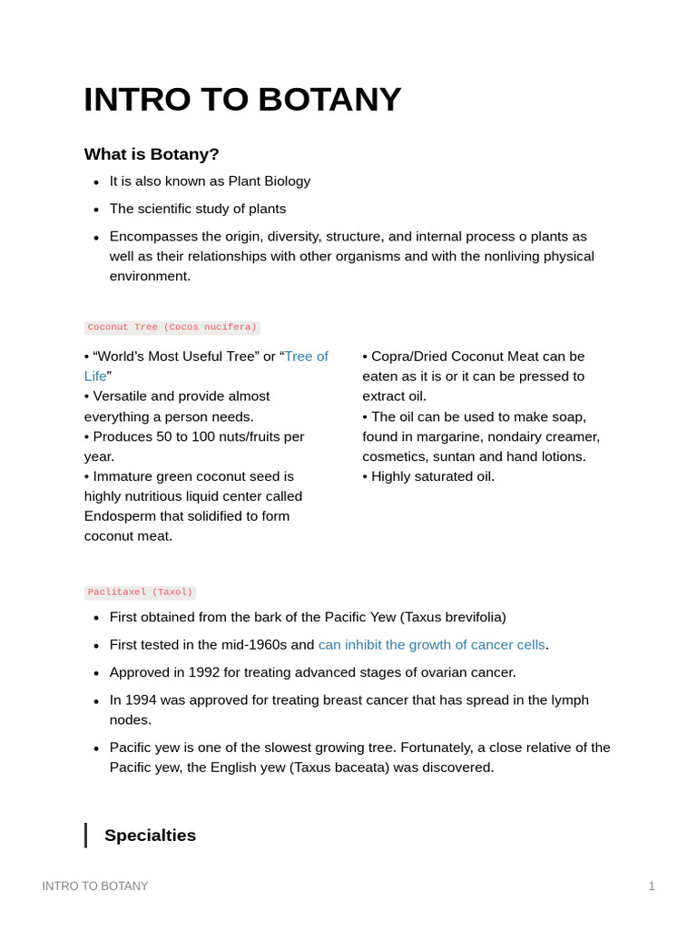 Intro To Botany Pdf Reproduction Hypothesis