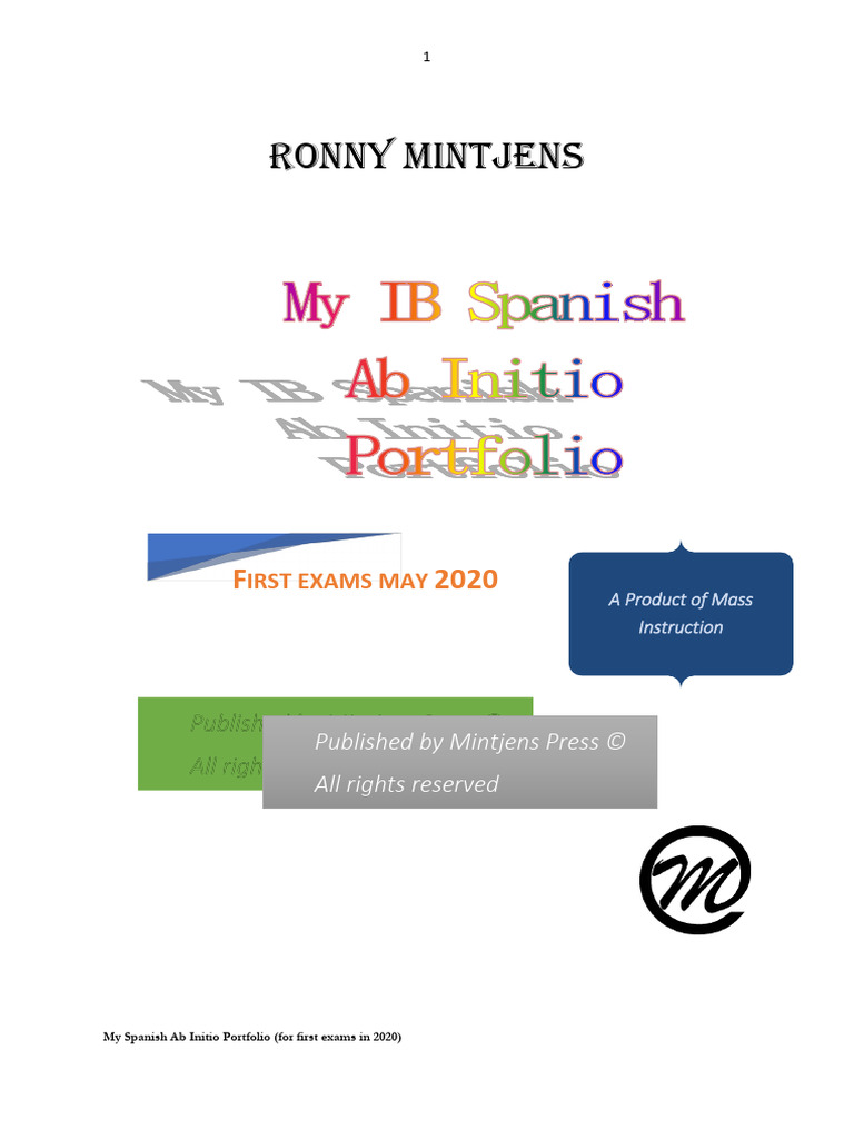 Spanish Ab Initio Portfolio - Sample | PDF | Reading Comprehension ...