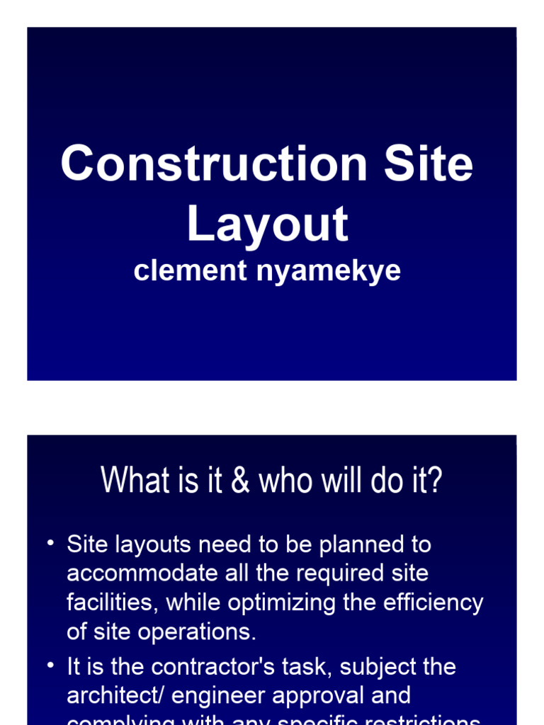 Site Layout, Administrative Area and Construction Area-1 | PDF | Truck ...