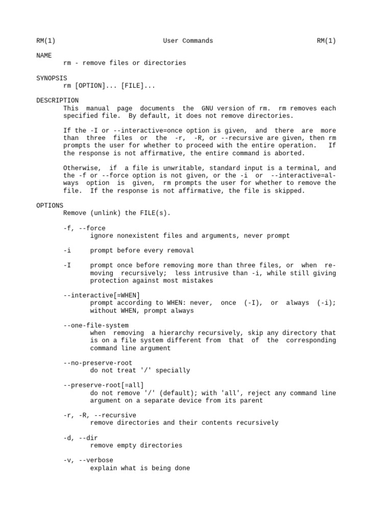 RM | PDF | Computer File | Command Line Interface RM | PDF | Computer File | Command Line Interface