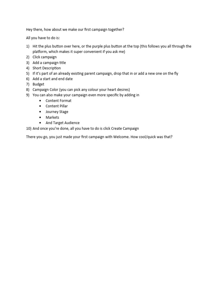 Campaign Creation Guide | PDF | Career & Growth | Social Science