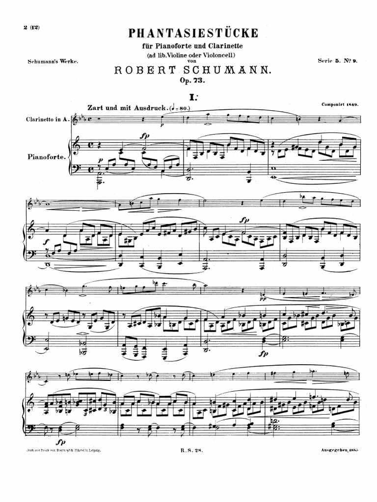 R. Schumann - Phantasiestucke | PDF