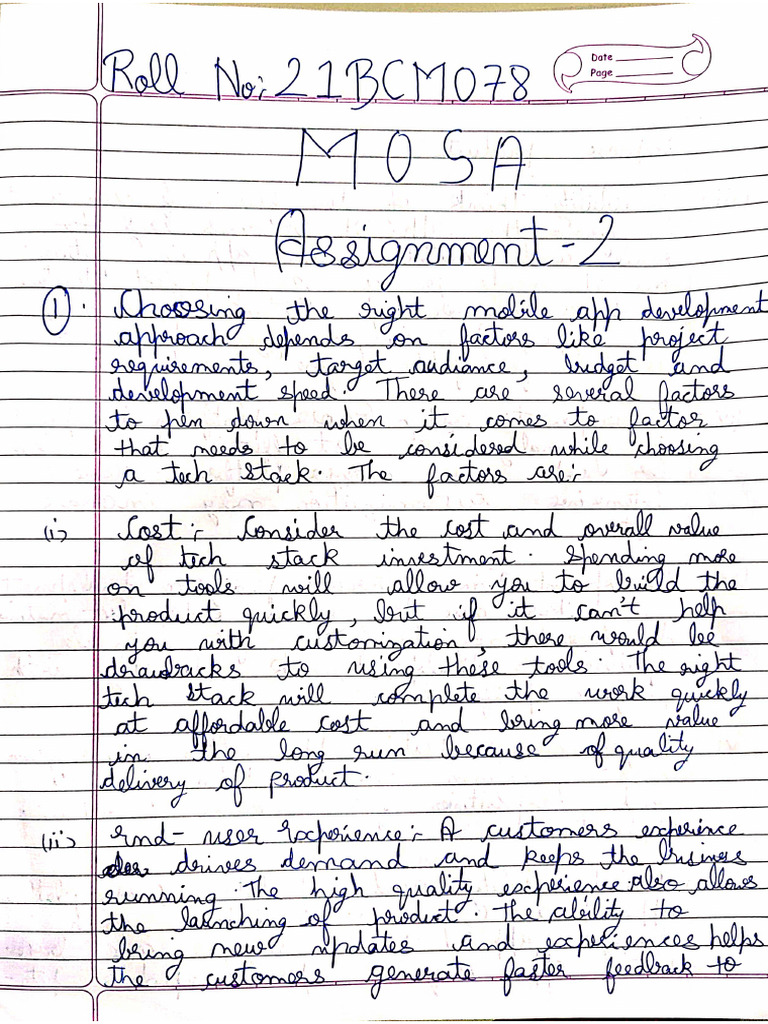 Roll No - 21BCM078 - Mosa - Assignment - 2 | PDF