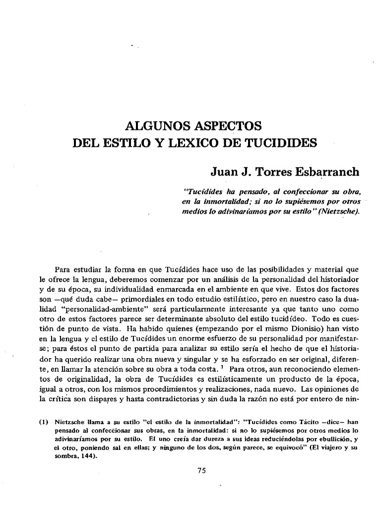 Estilo Tucidides | PDF