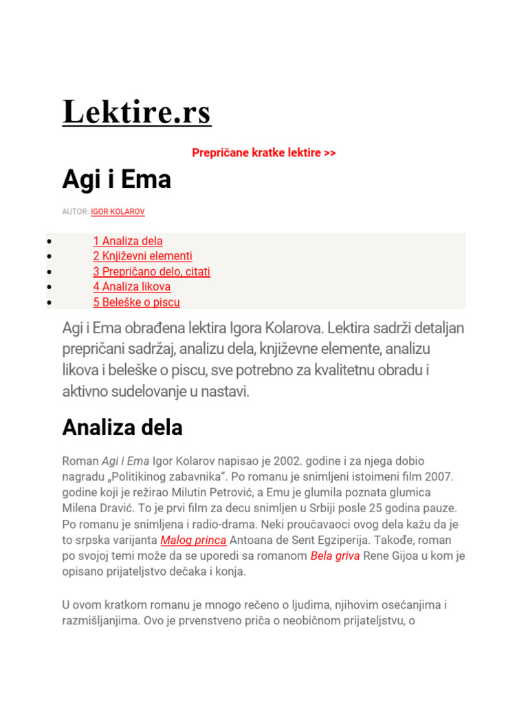 Agi I Ema | PDF