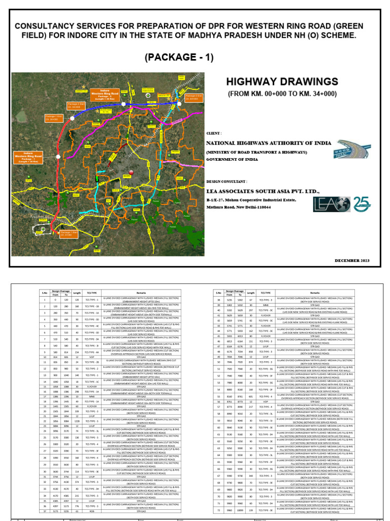 1.indore Ring Road Package-I Highway Drawings - 2023!12!07 | PDF | Road ...