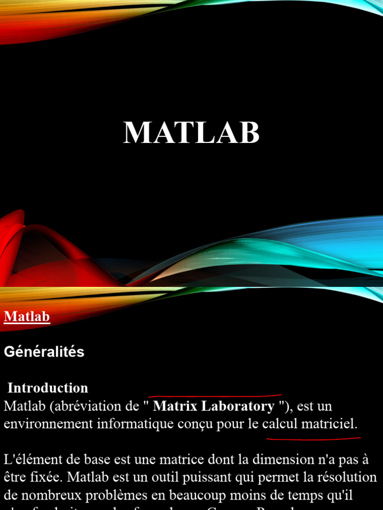 TP1 - Intromatlab by Me | PDF | Matrice (Mathématiques) | MATLAB