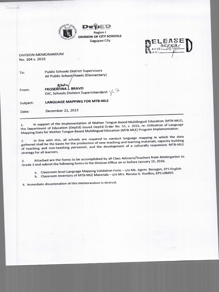 Language Mapping For MTB MLE | PDF