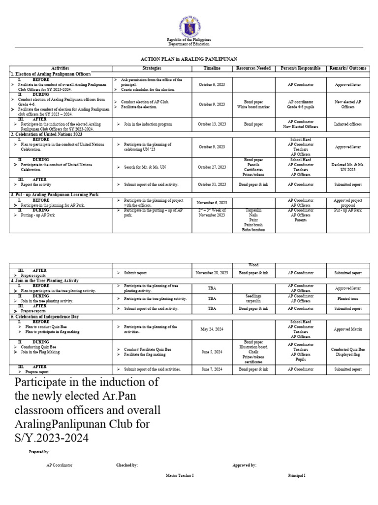 AP Action Plan | PDF