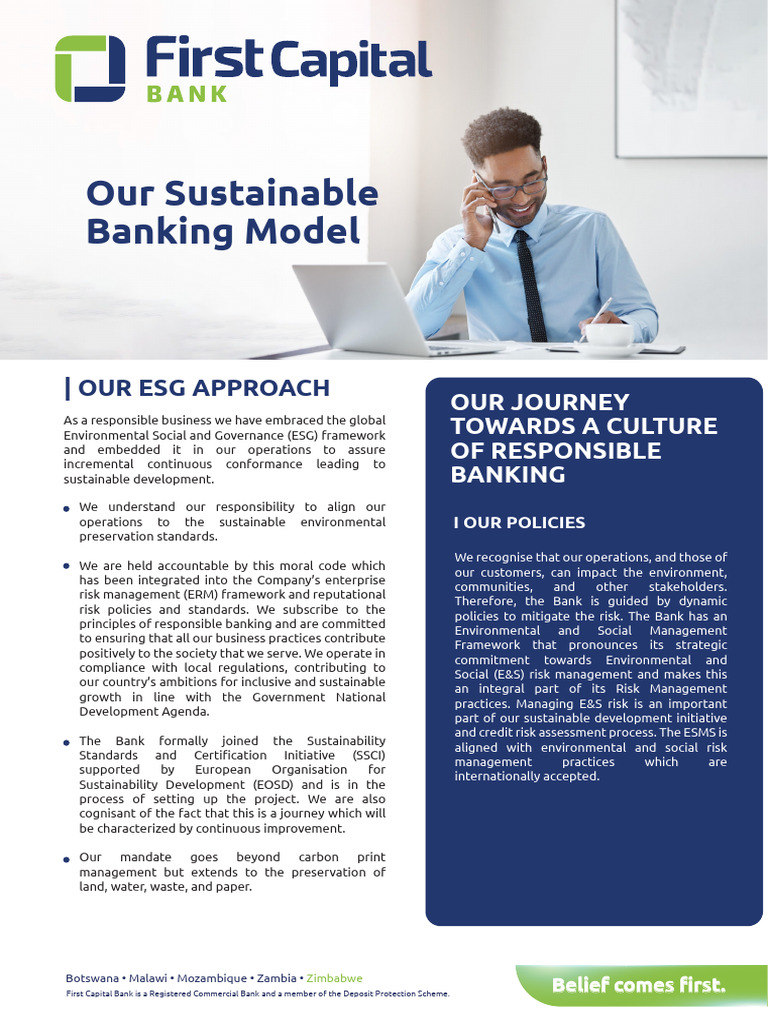 First Capital Bank Environmental and Sustainable Banking Statement ...