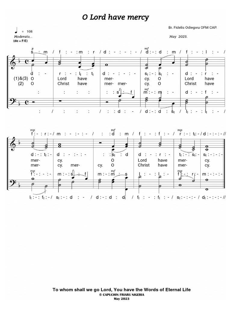 O Lord have mercy | PDF