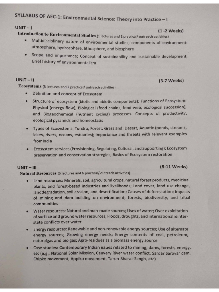 EVS-Syllabus SEM-2 | PDF