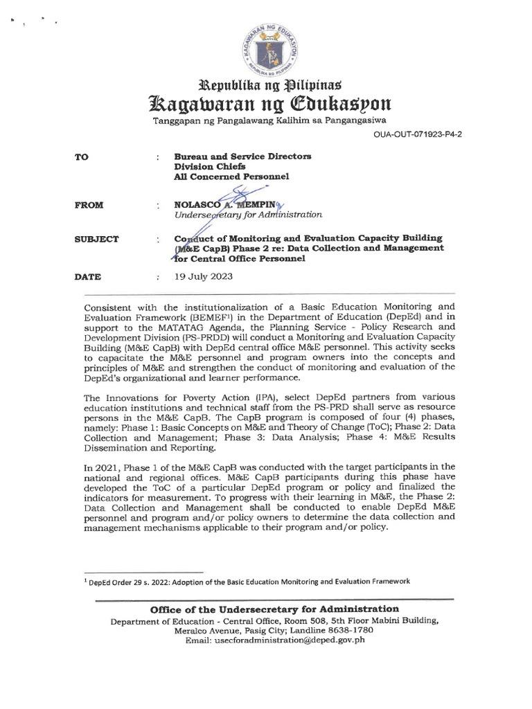 PRDD Memo 072023 115 | PDF