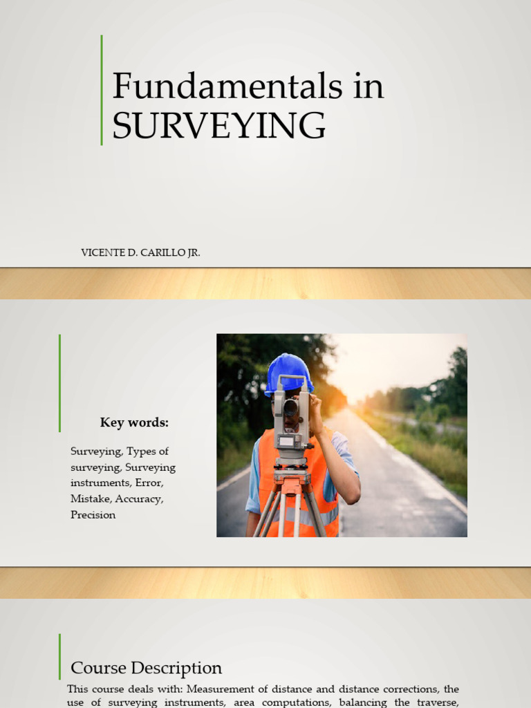 Module No 1 Surveying | PDF | Surveying | Observational Error