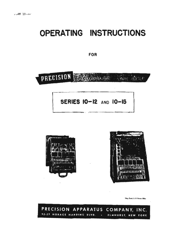 Precision 10 10 and 10 15 Users Manual | PDF