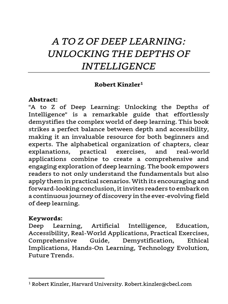 Deep Learning Guide: A to Z Insights | PDF