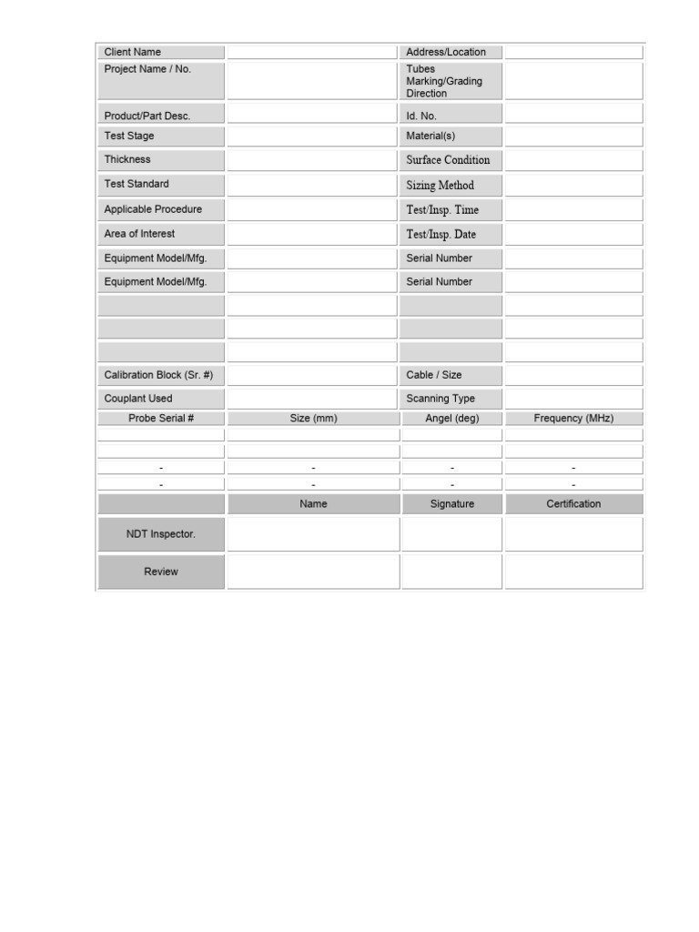 Ultrasonic Thickness Measurement Report | PDF | Technology & Engineering