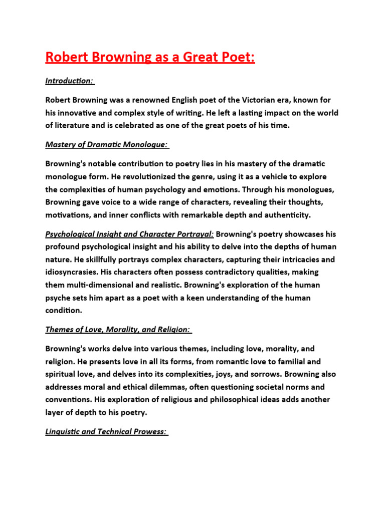 Robert Browning | PDF