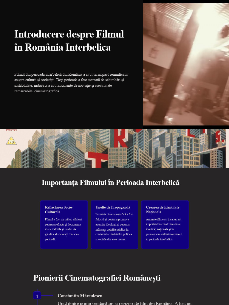 Filmul in Romania Interbelica | PDF