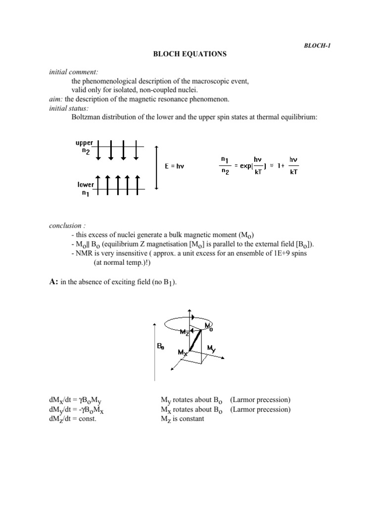 Blochequations | PDF | Mathematical Physics