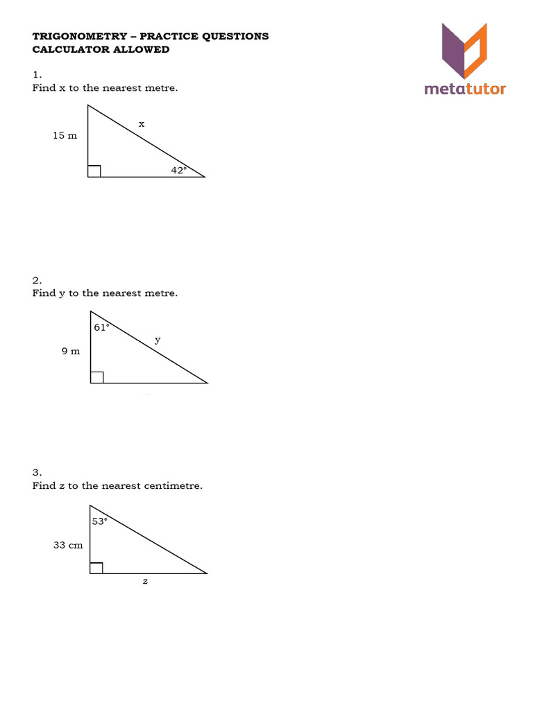Trigonometry | PDF | Significant Figures | Metrology