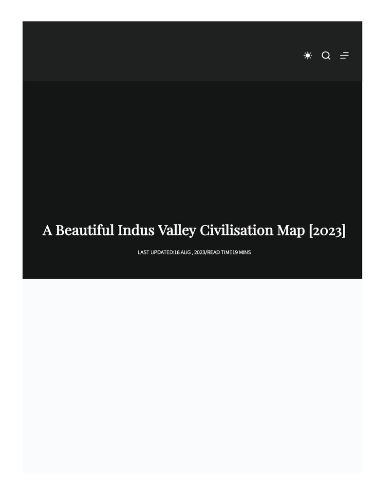 Upsccolorfullnotes Com Indus Valley Civilisation Map 2021 | PDF