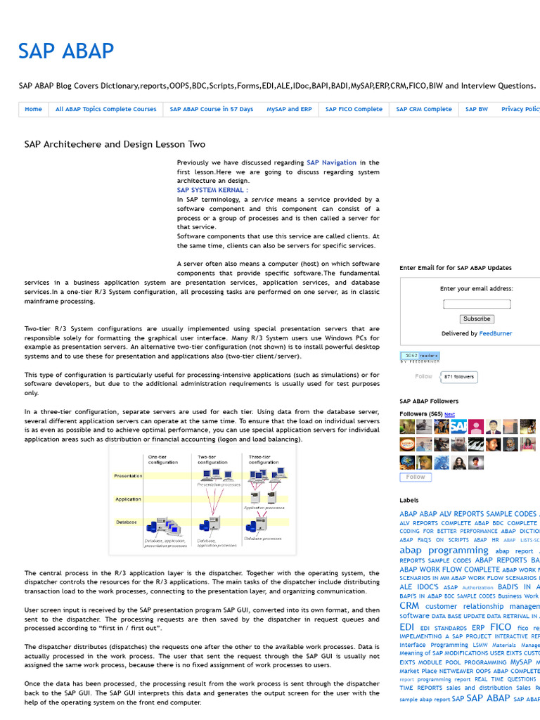 02-SAP Architechere and Design Lesson Two - SAP ABAP | PDF | Database Transaction | Computer ...