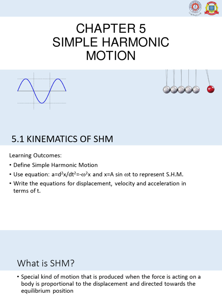 Chapter 5 SHM | PDF | Oscillation | Resonance