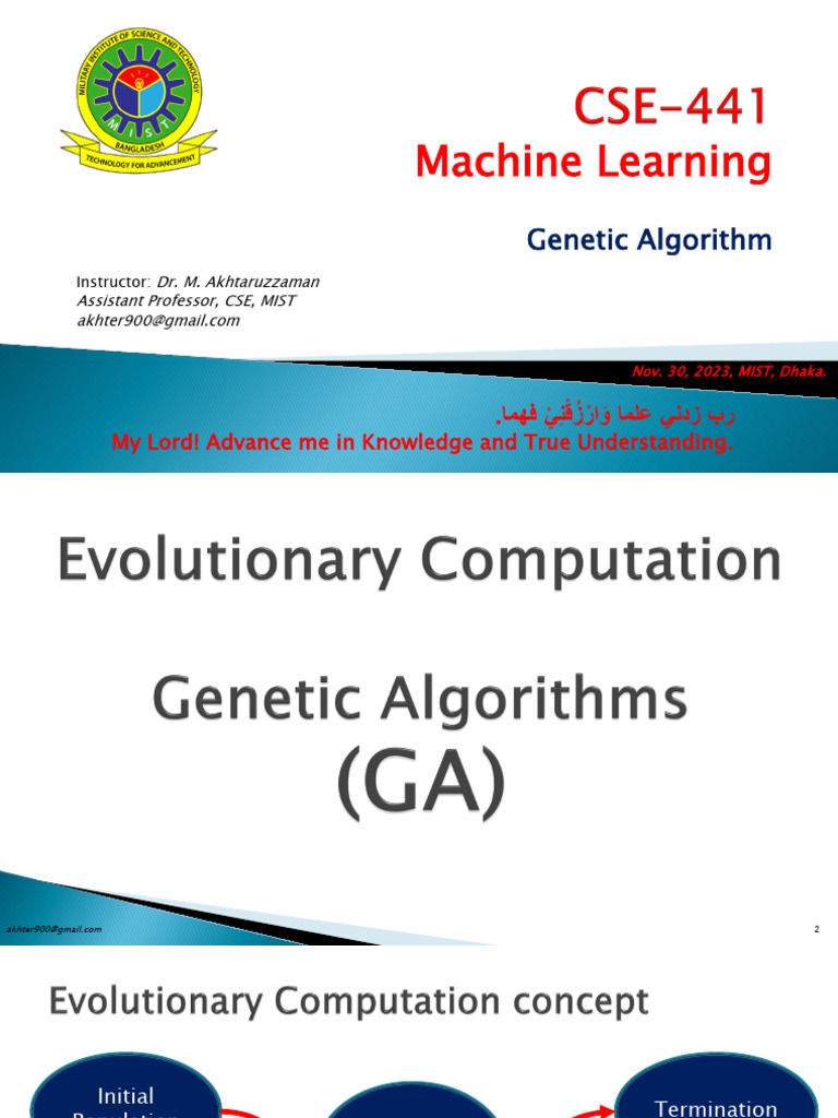 Lec-41 Genetic Algorithm | PDF | Gene | Genetic Algorithm Lec-41 Genetic Algorithm | PDF | Gene | Genetic Algorithm