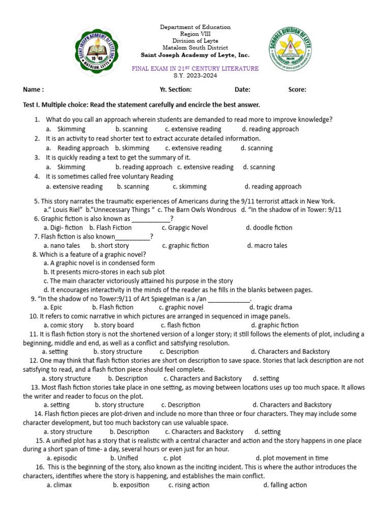 Final Exam Quarter 2 21 ST Century Grade 11 | PDF | Computing