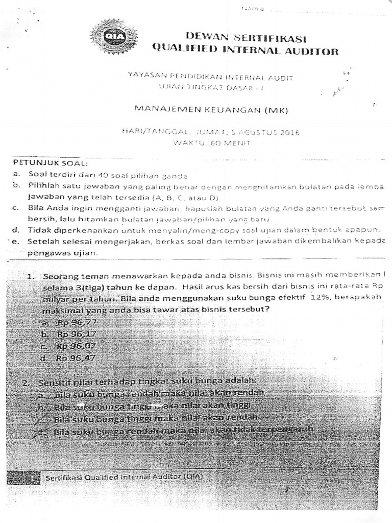 Soal MK PDF | PDF