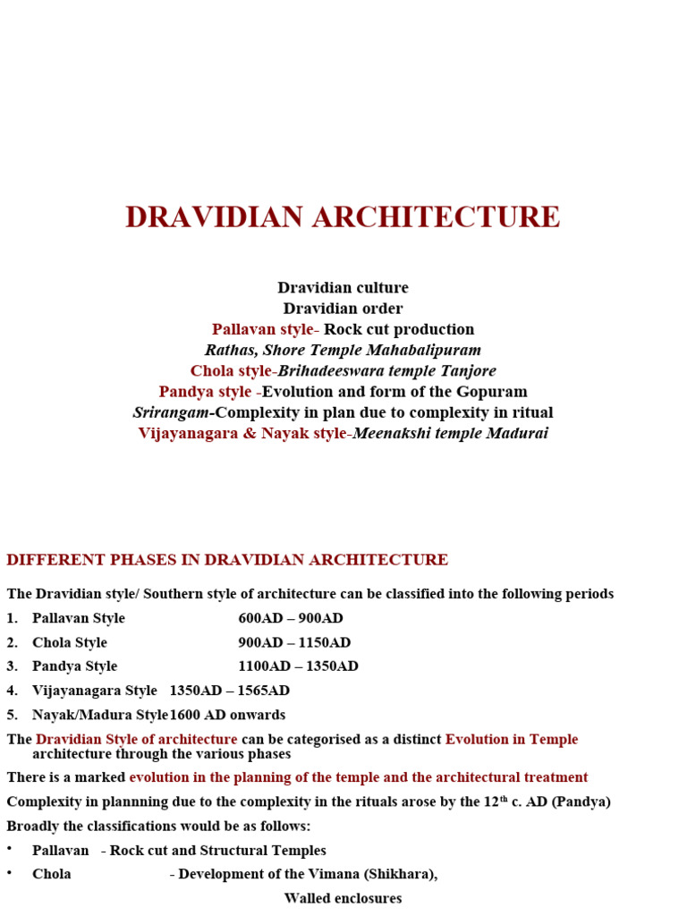 Dravidian Archi | PDF | Architectural Design | Architecture