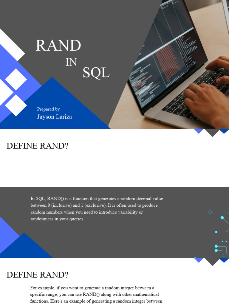 RAND in SQL | PDF