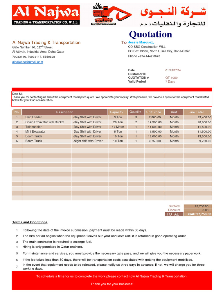 QT-1059 QD-SBG Construction WLL | PDF | Construction Equipment | Transport