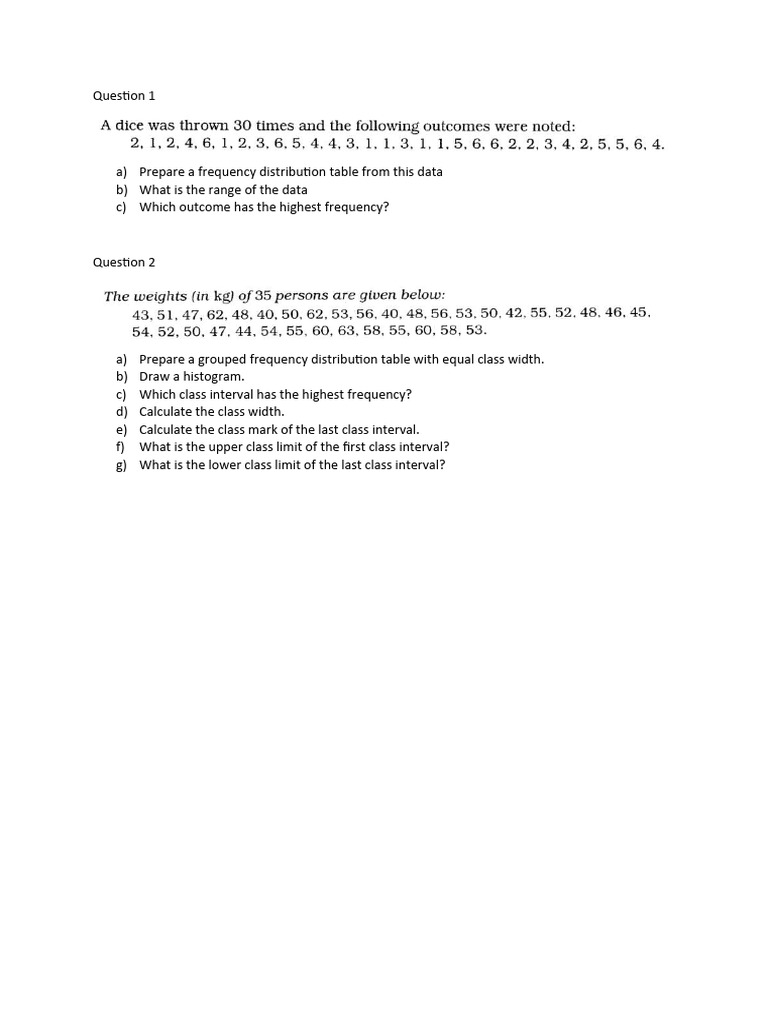Data Handling-WS1 | PDF
