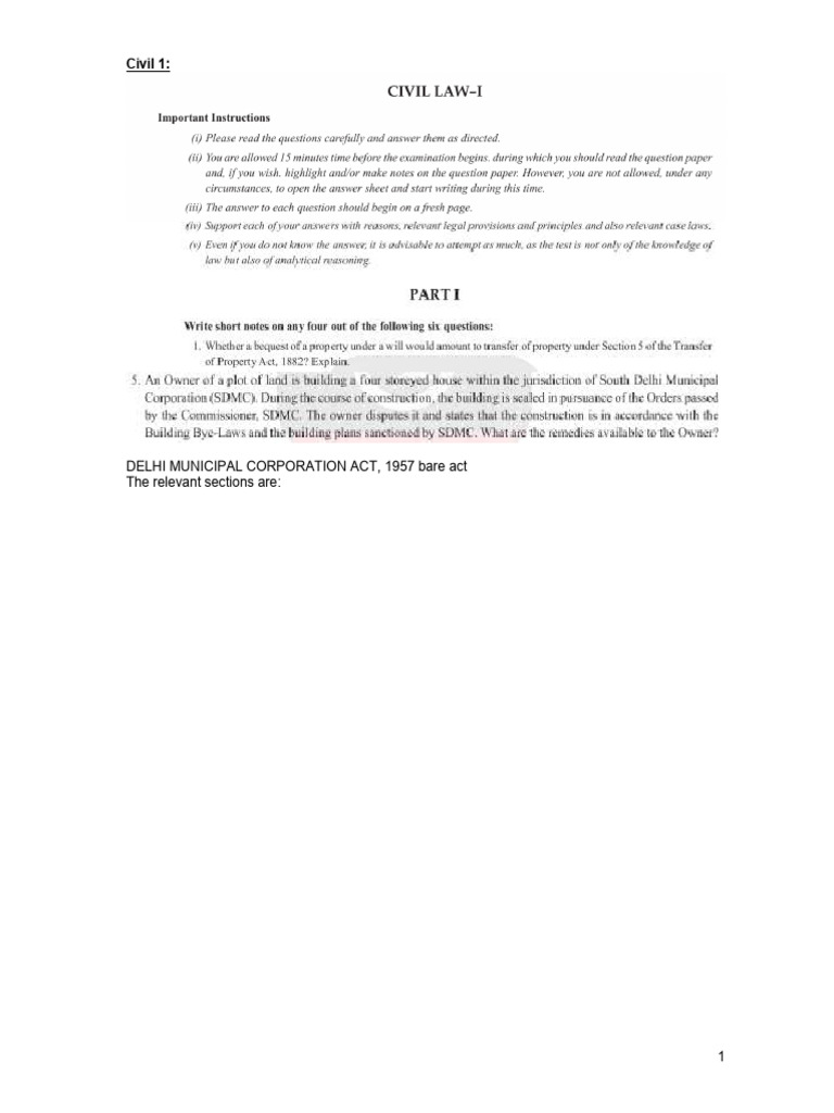 2024-01-01 - Ambition NDMC and DMC Act Class Notes | PDF