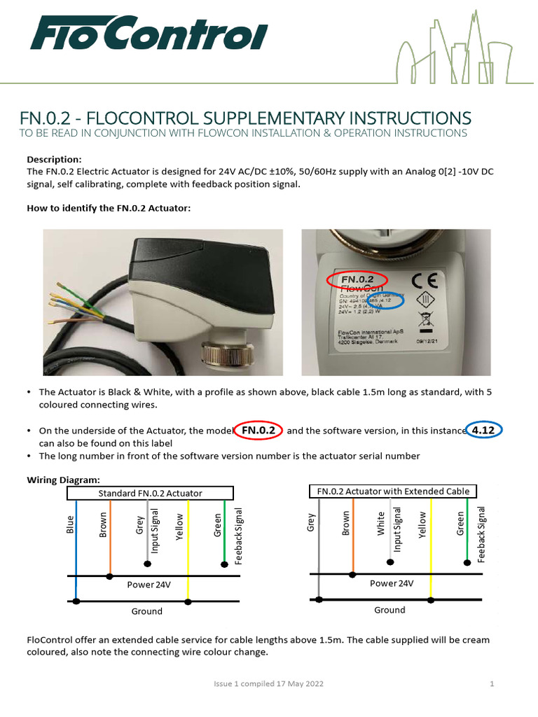 FN.0.2 Electric Actuator Instructions | PDF | Valve | Switch