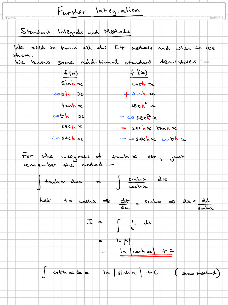 Notes Further Integration | PDF