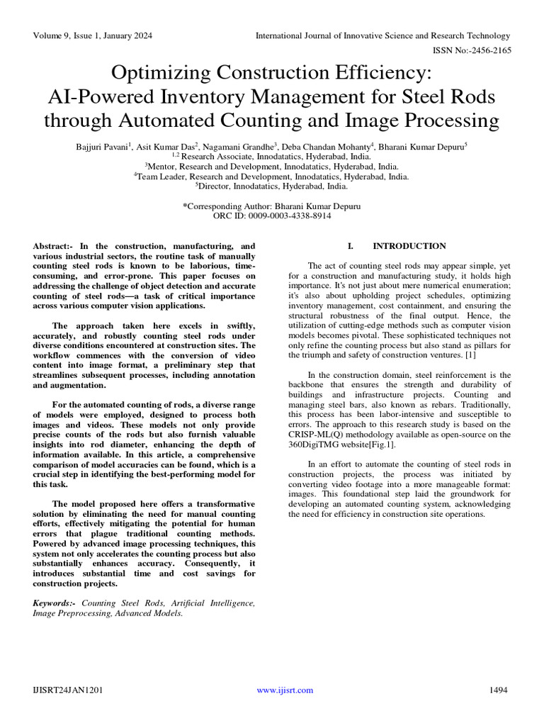 Optimizing Construction Efficiency: AI-Powered Inventory Management For ... Optimizing Construction Efficiency: AI-Powered Inventory Management For ...